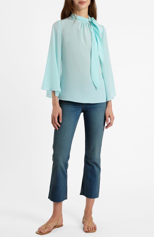 SANTORELLI Santorelli Lena Tie Neck Blouse in Silk Crepe de Chine